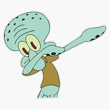 Leyland Designs Squidward Dab Sticker Outdoor Rated Vinyl Sticker Decal ...