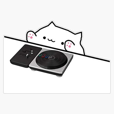 Leyland Designs Dj Bongo Cat Sticker Outdoor Rated Vinyl Sticker Decal ...