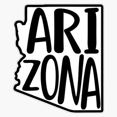 Leyland Designs Arizona State Sticker Outdoor Rated Vinyl Sticker Decal ...