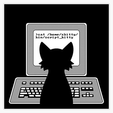 Leyland Designs Script Kitty Sticker Outdoor Rated Vinyl Sticker Decal ...