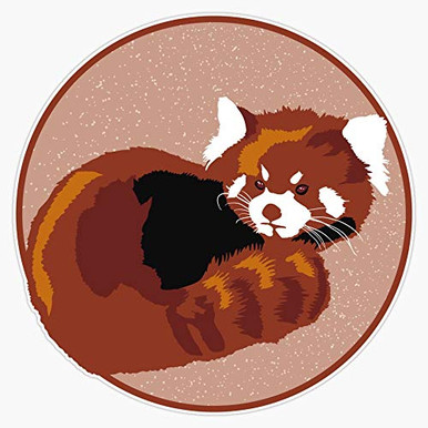 Leyland Designs Red Panda - Cuddly Sticker Outdoor Rated Vinyl Sticker ...