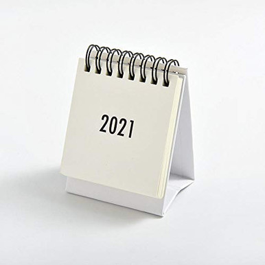 Mini Yearly Desk Calendar 2021 Office Desktop Stand Up Monthly Calendar ...