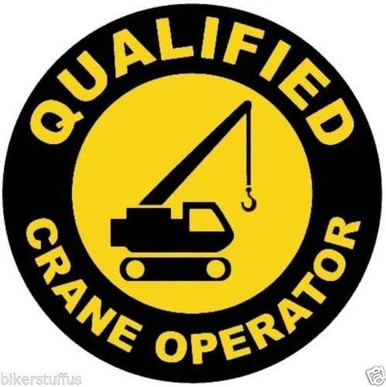 MFX Design Qualified Crane Operator Hard Hat Sticker Decal -Lot of 3 ...