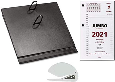 2021 Daily Calendar Set Includes Daily Refill and Base -Black Plastic ...