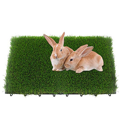Artificial Grass Turf Tile2Pcs Rabbit Grass Mat with Upgrade ...