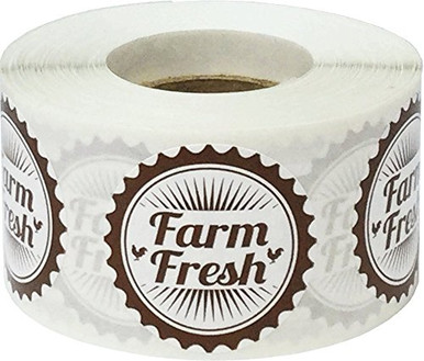 Farm Fresh Food Rotation Labels 1.25 Inch Round Circle Dots 500 ...
