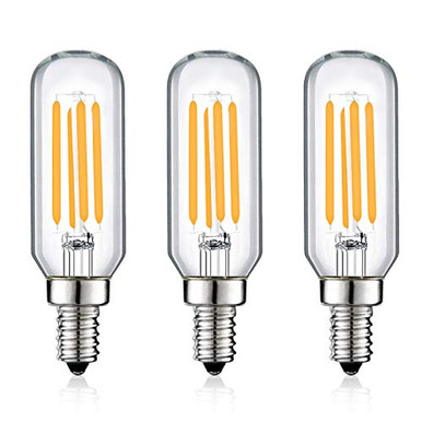 Lustaled AC/DC 12V E12 Candelabra Base LED Bulb 4W T6/T25 Clear Tube ...
