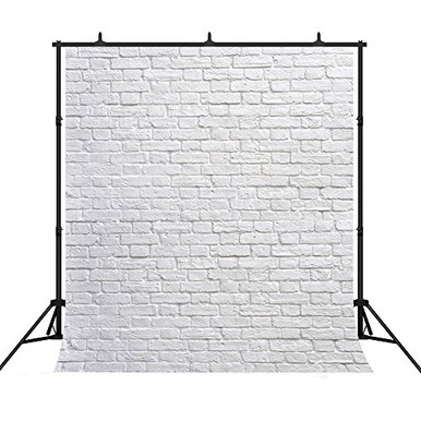 5x7ft White Brick Wall Backdrops Vinyl Brick Floor Photo Studio ...
