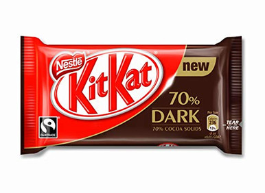 Kit Kat 4pk 70 percent Cocoa Dark Chocolate -45g / 1.6oz per pack ...