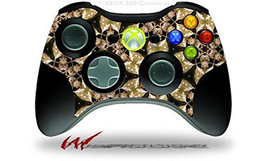 XBOX 360 Wireless Controller Decal Style Skin - Leave Pattern 1 Brown ...