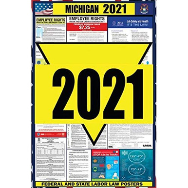 2021 Michigan -MI- State Labor Law Poster - State Federal and OSHA ...