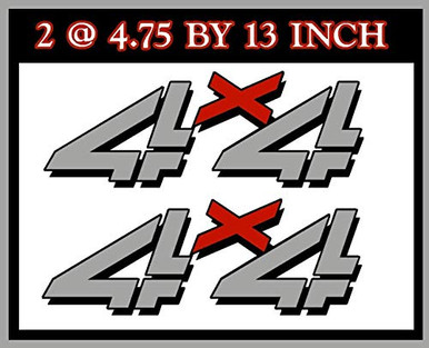 6 to 8 Year Outdoor Life Set of Two 4x4 Decals / 4X4 Decals Black Red ...