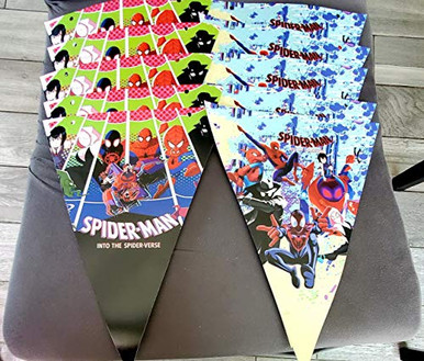 PARTY CO 8FT 10PC Spider-Verse Spider Man Spiderman Triangle Flag ...
