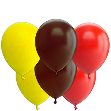 12 Inch Party Balloons 90 Count - Yellow Plus Brown Plus Red - 30 Per ...