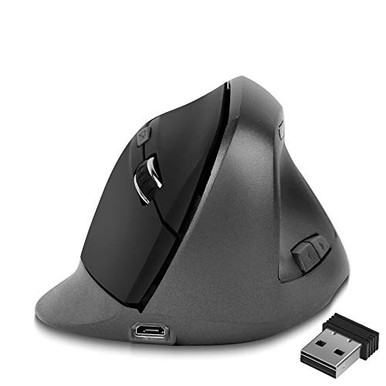 LANOA Vertical Optical Computer Mouse Ergonomic Rechargeable USB Gaming ...