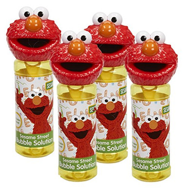 Little Kids Sesame Street Elmo 8 oz Bubble Head with Wand Set (4 Piece ...