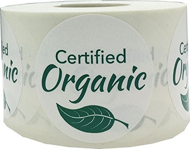 Certified Organic Food Rotation Labels 1.5 Inch Round Circle Dots 500 ...