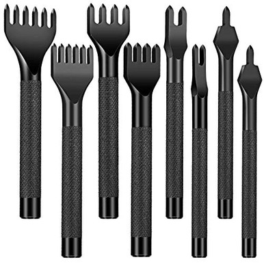 8 Pieces 3 mm and 5 mm Leather Sewing Tools Set DIY Diamond Lacing ...