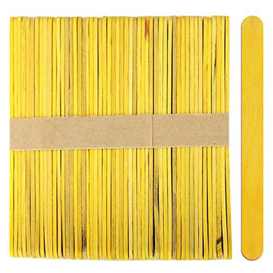 1000 Standard Size Wood Craft Sticks Natural Popsicle Stick -Yellow ...