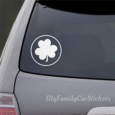 Shamrock in Circle Vinyl Auto Decals and Decal Sticker - PVC Cars Decal ...