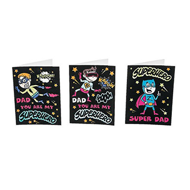 Color Your Own Fuzzy Superhero Dad Cards - Crafts for Kids and Fun Home ...