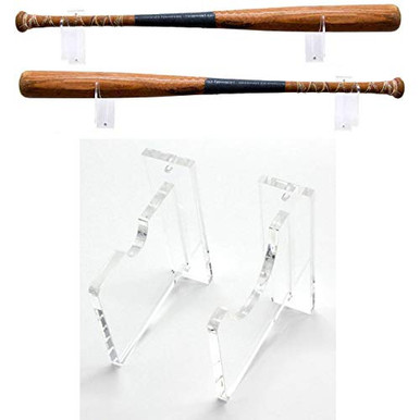 Clear Acrylic Baseball Bat Rack Display Shelf Holder Wall Mount ...