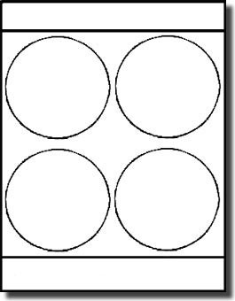 Large Round Labels 4 inch Diameter by Label Outfitters - 100 Sheets - 4 ...