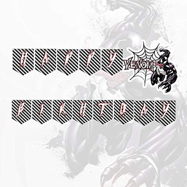 PARTY CO 10FT 14PC Venom Banner Triangle Flag Banner Decoration Theme ...