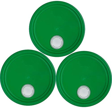 5 Gallon Bucket Lids Green Reike Flex Spout Plastic Bucket and Pail Lid ...