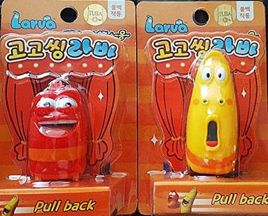 HUADA TOY Comic Animation Larva Pull Back Yellow and red Larva Figures ...