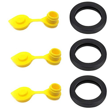 ORANDESIGNE 3 Gas Can Gasket Replacement and 3 Yellow Vent Cap for ...