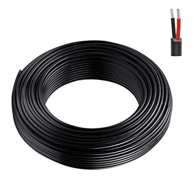 65.6ft 22 AWG 2 Conductor Wire UL Listed Insulated Solid Core Wire Red ...