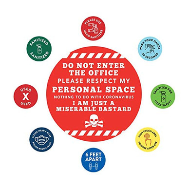 Andaz Press Funny Social Distancing Signs Humorous Signage Do Not Enter ...