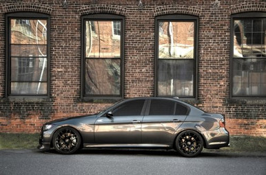 BMW E90 3-Series Grey Left Side HRE P40 Wheels HD Poster Sports Car 18 ...