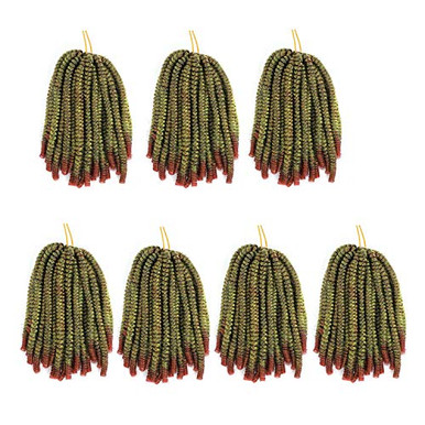 7 Packs Spring Twist Hair 8 Inch Bomb Twist Crochet Hair for Butterfly ...