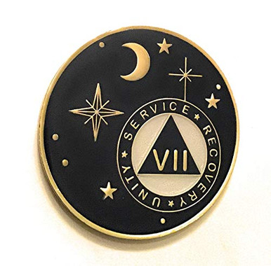Recovery Line 7 Year AA Medallion - Alcoholics Anonymous- The Rocket ...