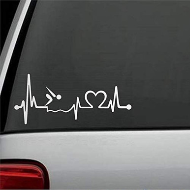 Diver Diving Heartbeat Lifeline Monitor Decal Stickers Car Decal Window ...