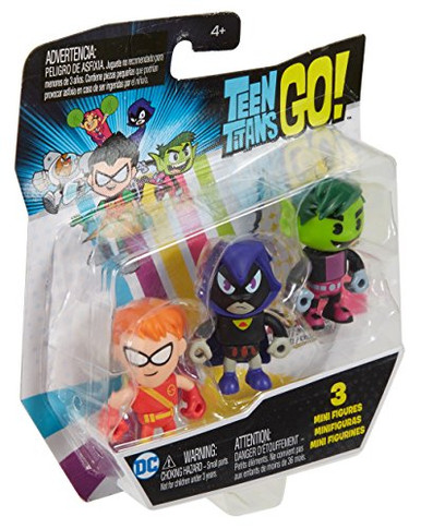 Mattel Teen Titans Go! Mini Raven, Speedy & Beastby Exclusive Figures ...