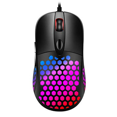 Colorful RGB Light Weight Gaming Mouse Hollow-Out Honeycomb Shell Wired ...