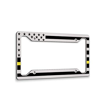JASS GRAPHIX American Flag License Plate Frame - Thin Yellow Line- Car ...