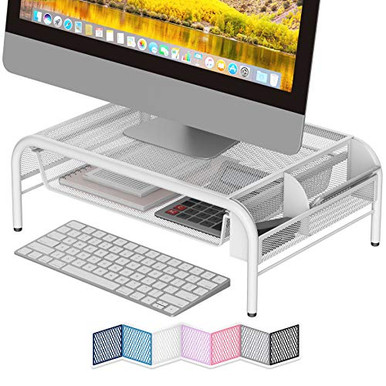 NEATERIZE Monitor Stand for Desk - Metal Monitor Stand Riser and Laptop ...