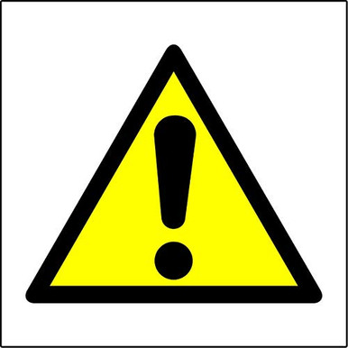 Hazard Warning Stickers Triangle Sticker Self Adhesive Label 200mm X ...