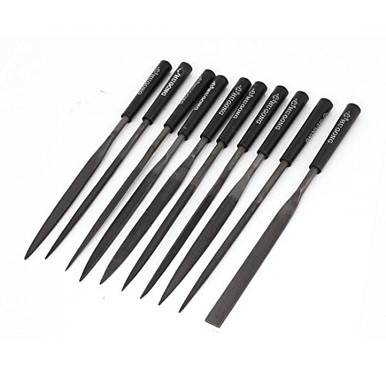 uxcell 5mm x 180mm Square Flat Round Triangle Rasp Files Tool Set 10 ...