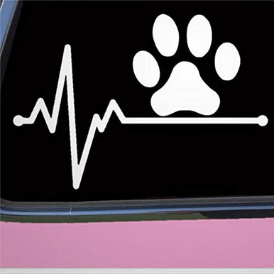 Dog Paw Lifeline Sticker Dog Rescue Lover Stickers Car Decal Window ...