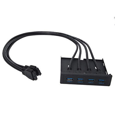 WEI-LUONG USB 3.0 Front Panel 4.7 4 Port Floppy Bay Expansion Board ...