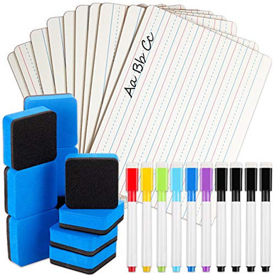Dry Erase Board with Lines Lined Ruled Lap Board 9 x 12 Inch Double ...