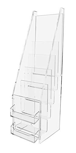Marketing Holders 5 Tier Tri-Fold Display with 2 Business Card Pocket ...