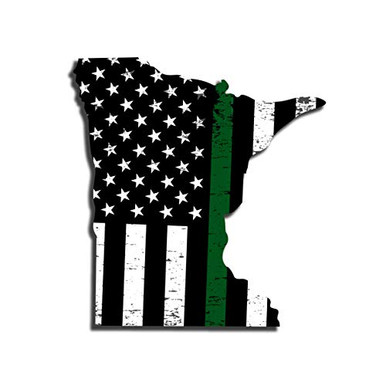 Tower Decals 18 inch X 12 inch Minnesota State Thin Green Line ...