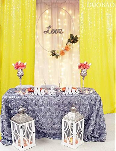2FTx8FT Sequin Curtains 2 Panels Yellow Sequin Photography Backdrop for ...
