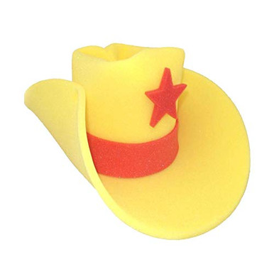 Giant Foam Cowboy Western Novelty Hat Yellow - Warehousesoverstock